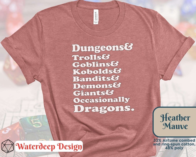 Funny Dnd Shirt: Dungeons and Occasionally Dragons RPG - Etsy