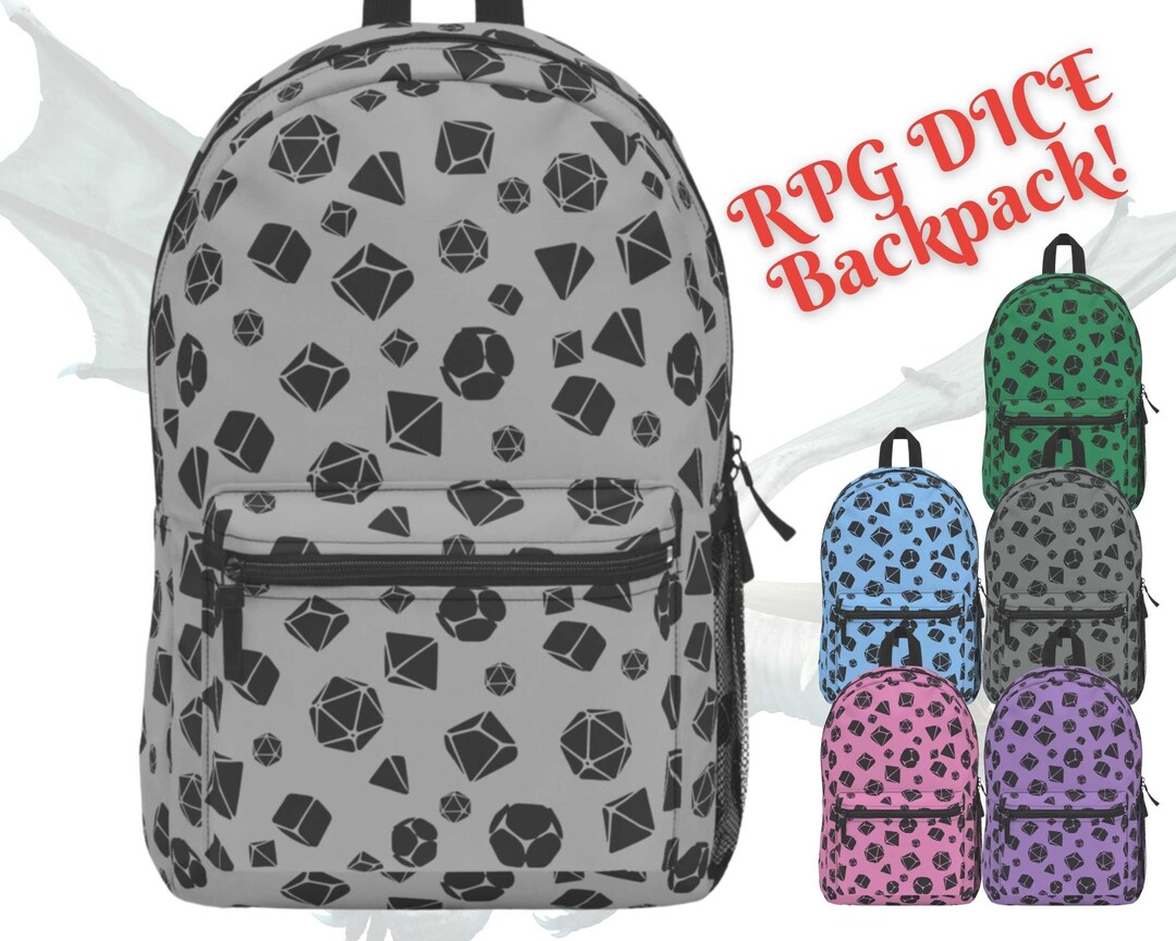 Polyhedral Dice Backpack: Dungeons and Dragons RPG Bookbag - Etsy