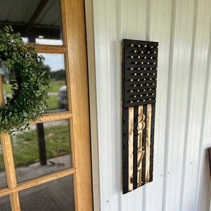 American Flag Address Sign Customizable - Etsy