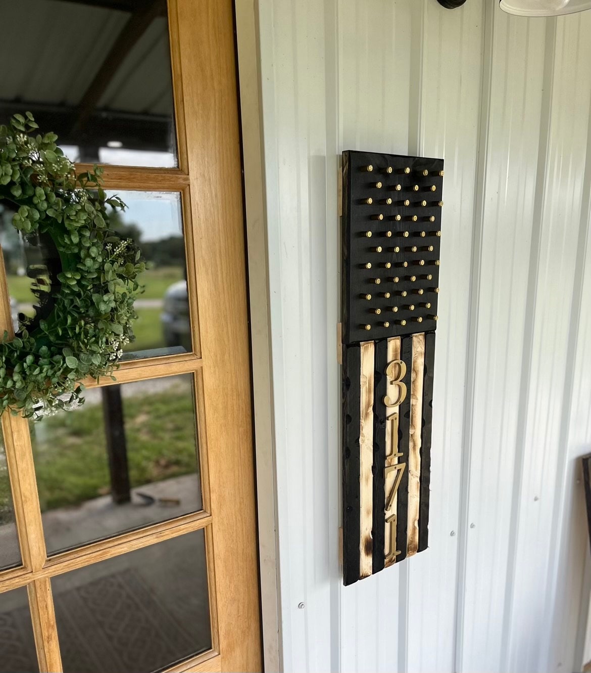 American Flag Address Sign Customizable - Etsy