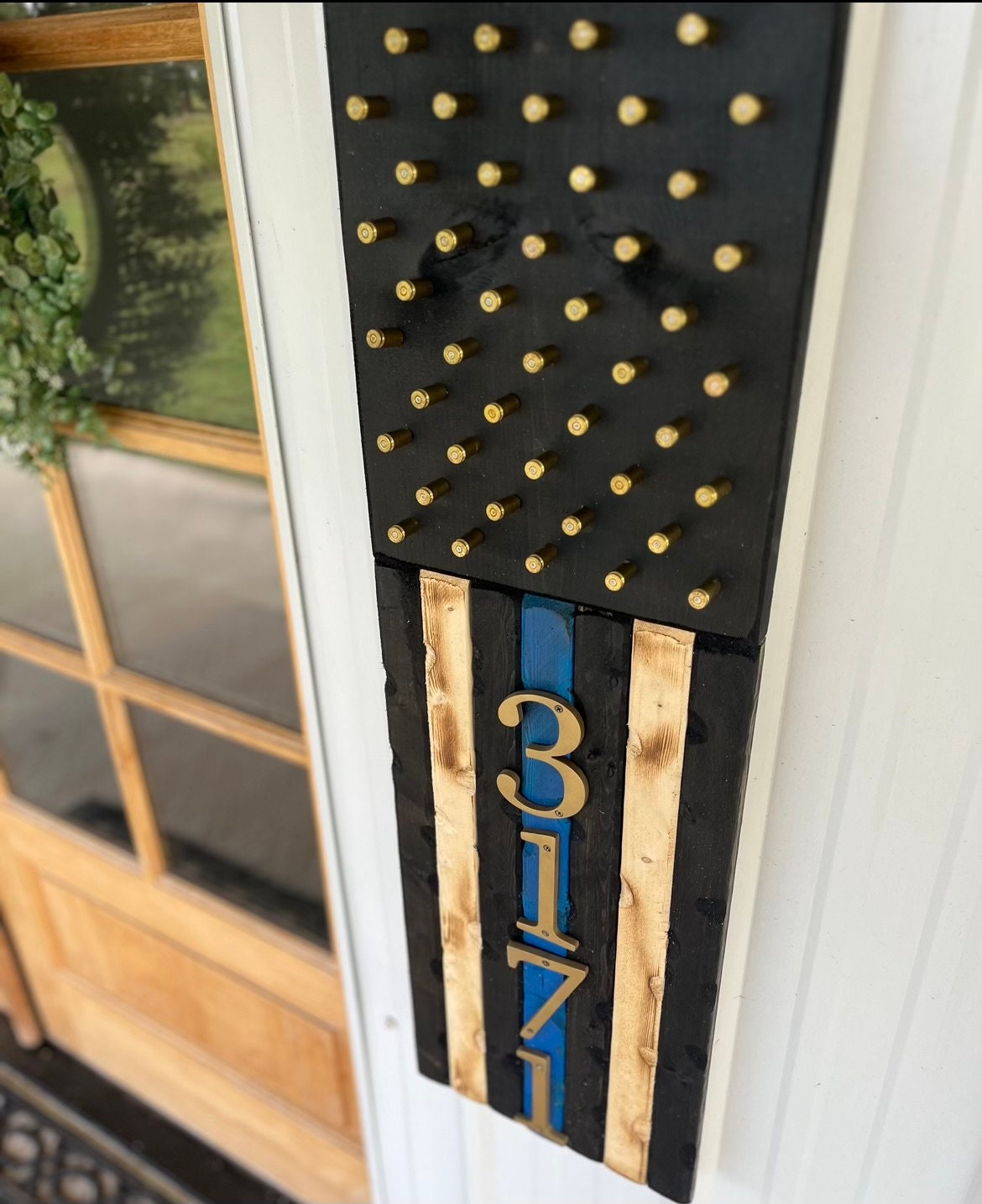 American Flag Address Sign Customizable - Etsy