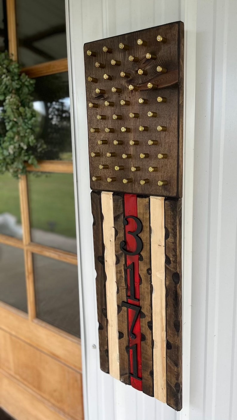 American Flag Address Sign Customizable - Etsy