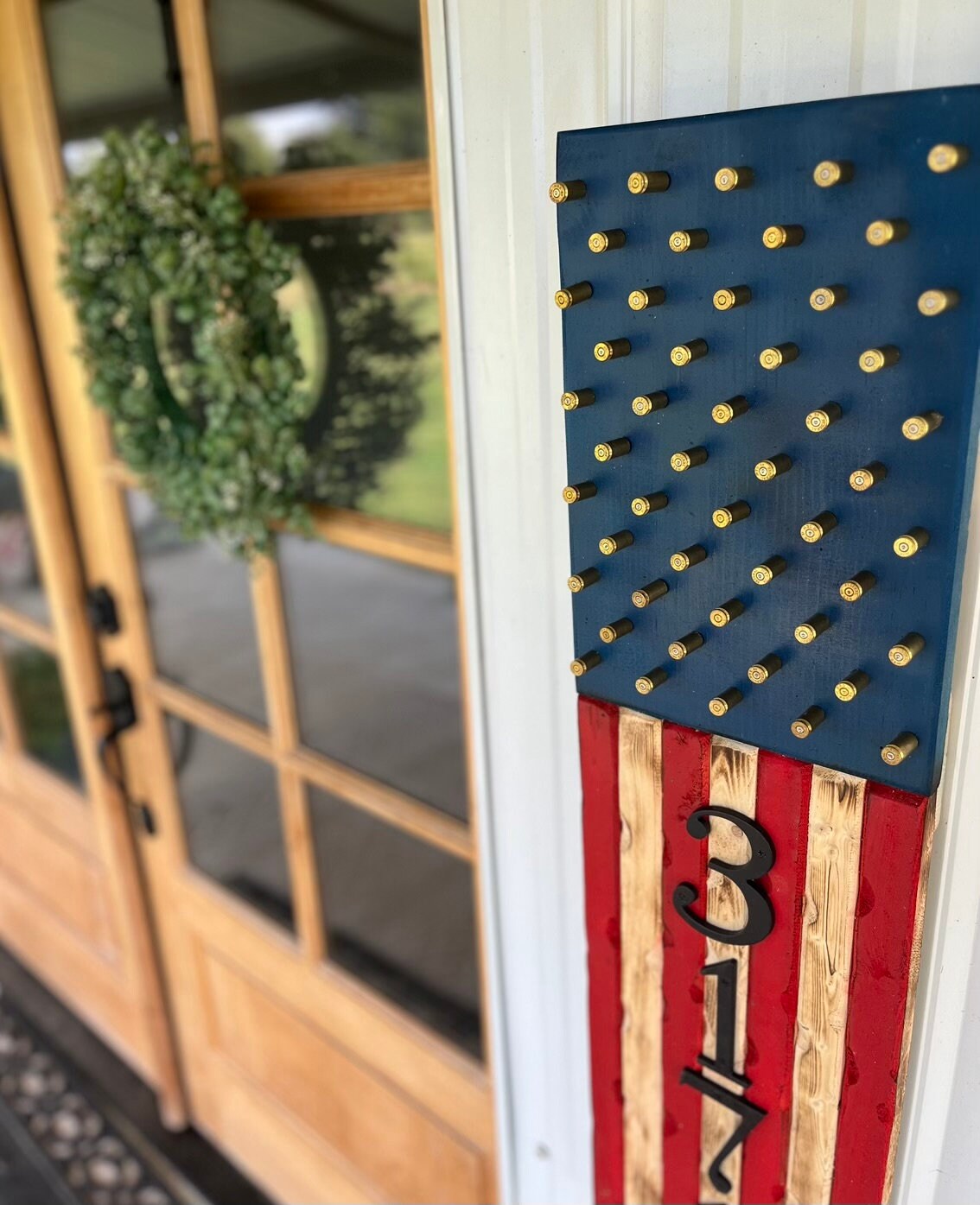 American Flag Address Sign Customizable - Etsy