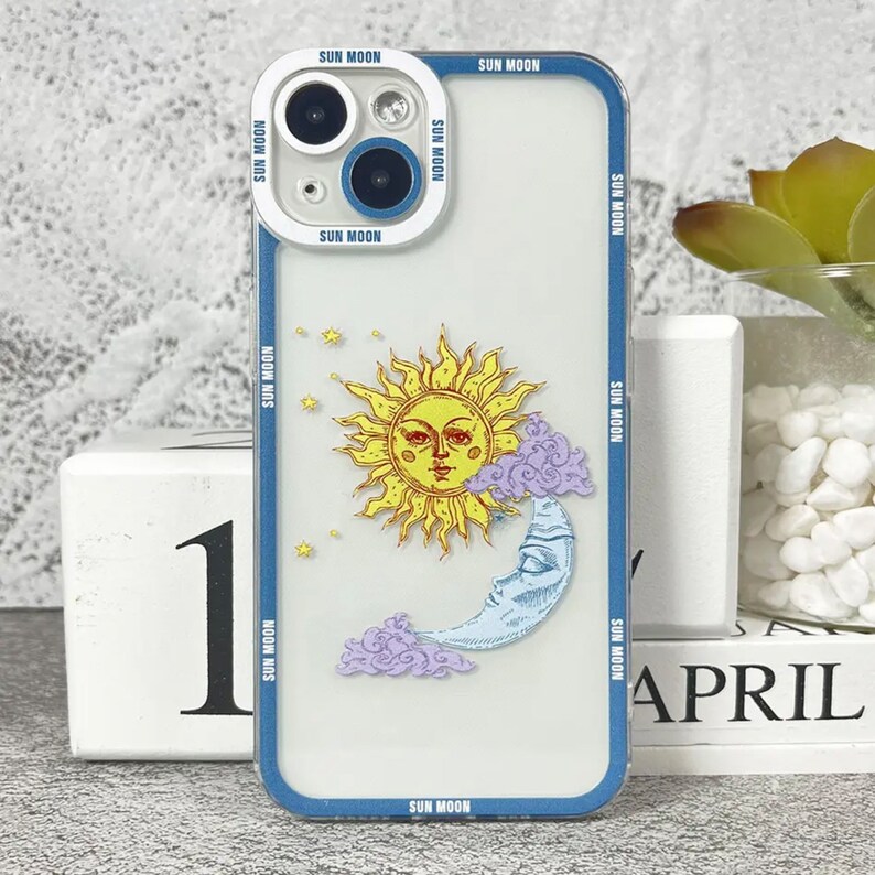 Stunning Sun Moon and Angel Eyes Iphone Case A Celestial - Etsy