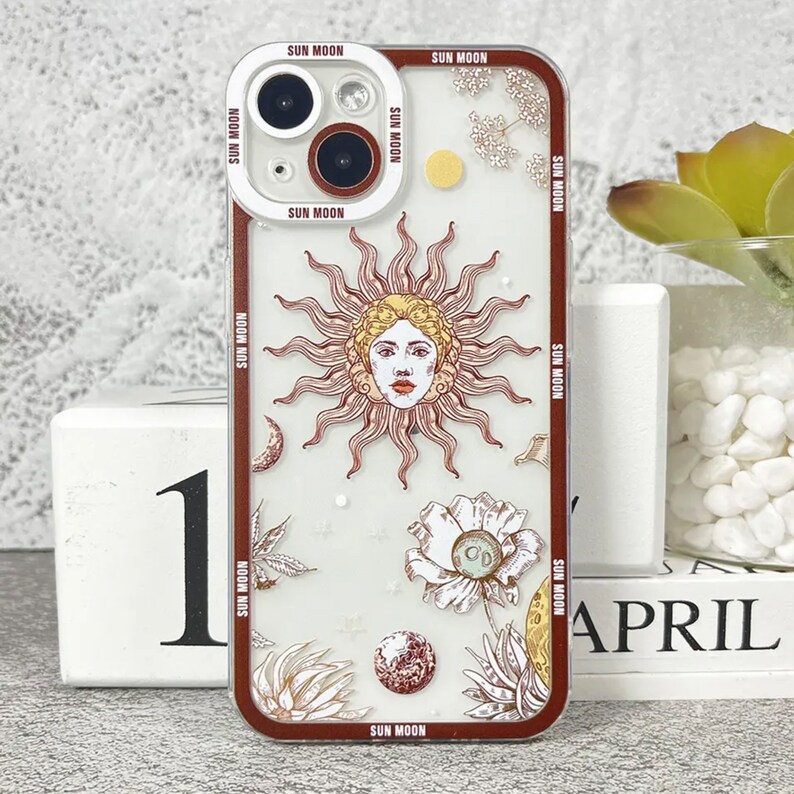 Stunning Sun Moon and Angel Eyes Iphone Case A Celestial - Etsy
