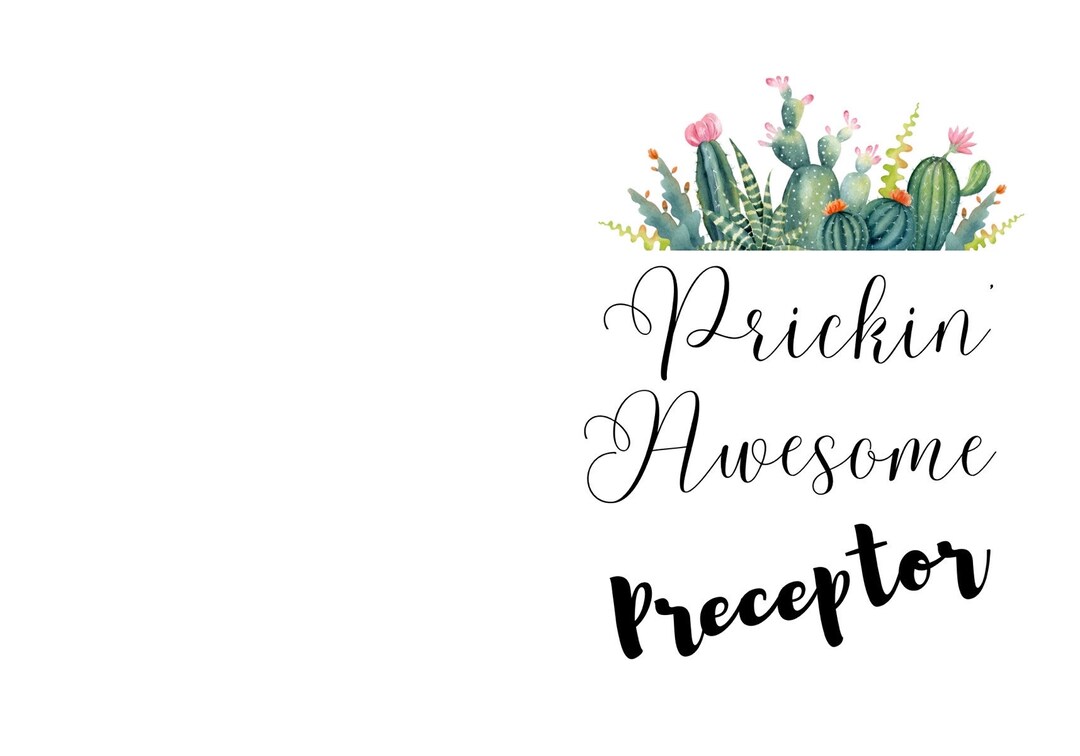 Pricken Awesome Preceptor Card - Etsy