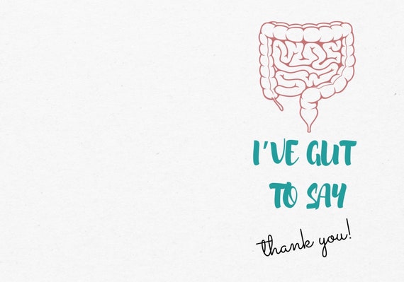 Thank You Card ive Gut to Say Thank You Printable Foldable - Etsy