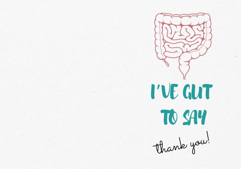 Thank You Card (i’ve Gut to Say Thank You) Printable Foldable Digital ...