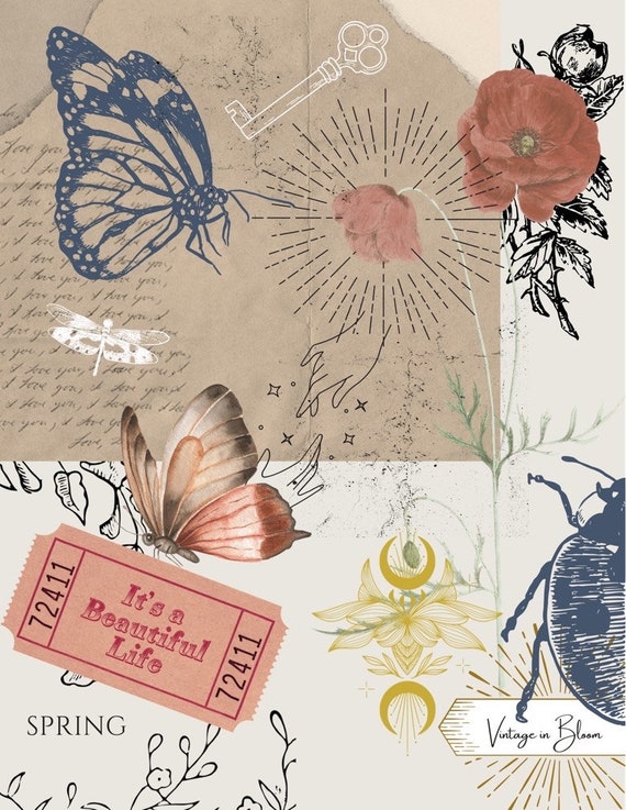 Vintage Digital Art Print - Etsy