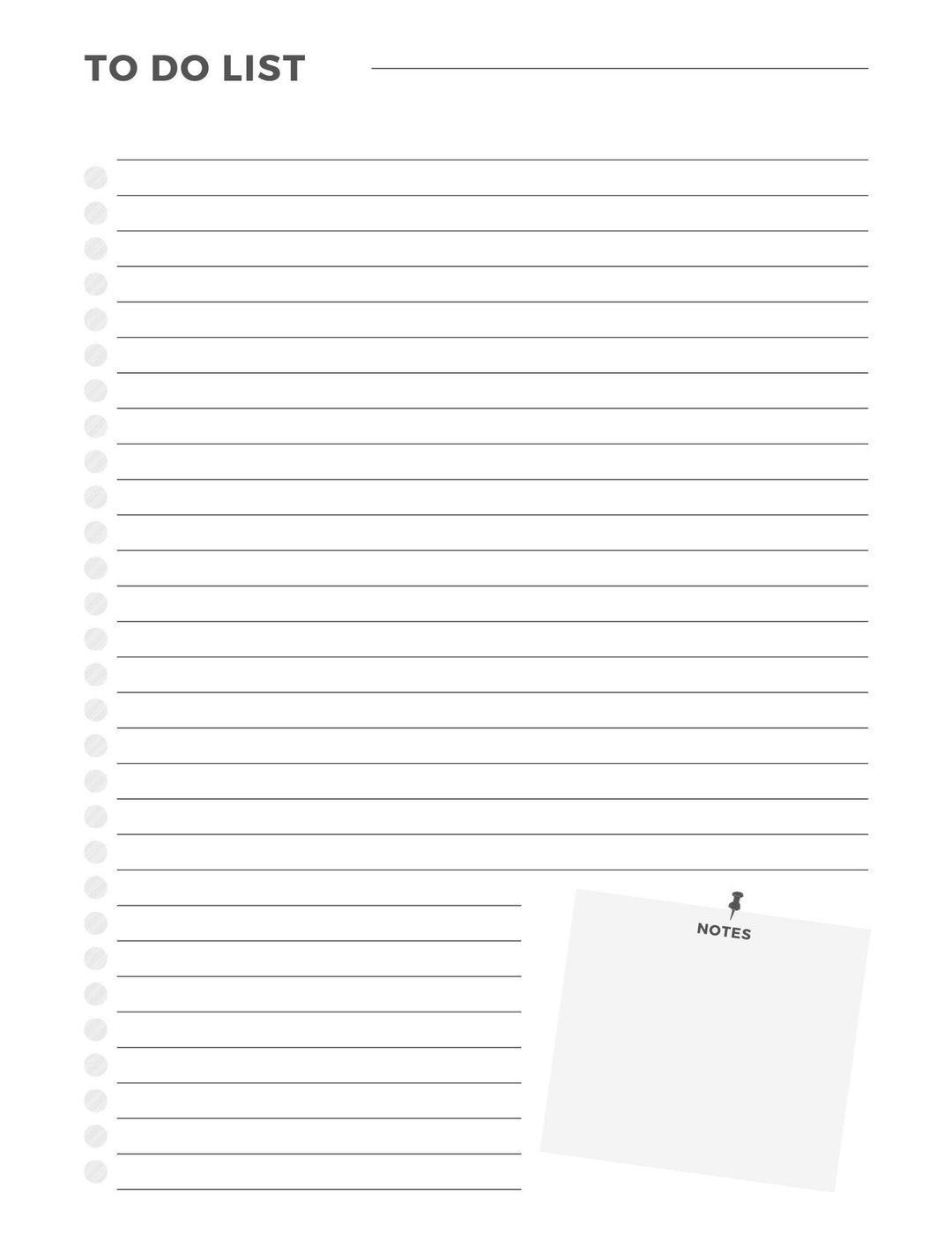 Instant Download to Do List, Printable to Do List, Simple to Do List ...