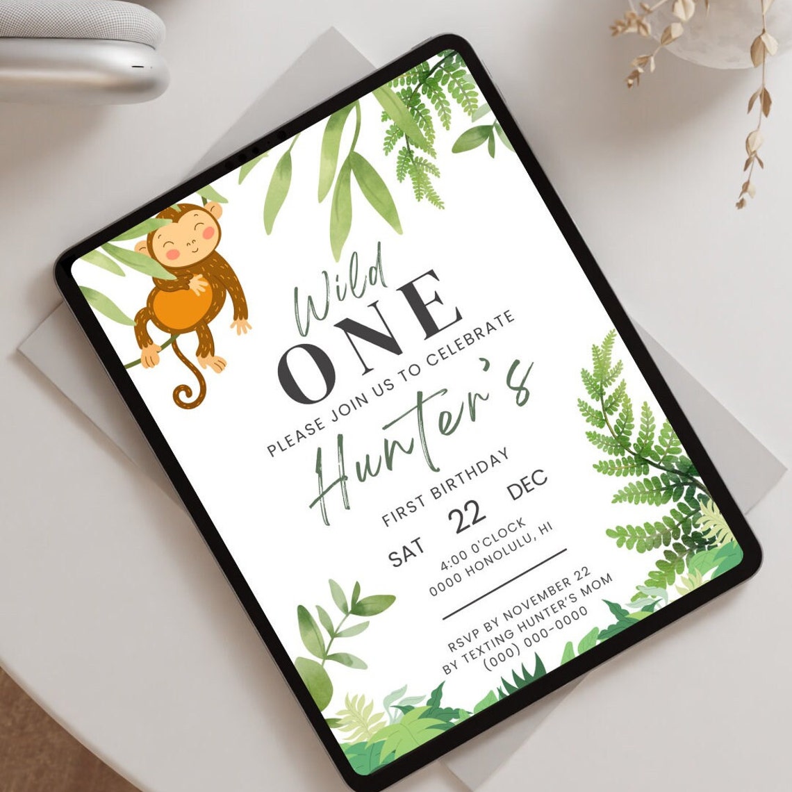 Wild ONE Birthday Invitation Template, Birthday Invitation for Girls ...