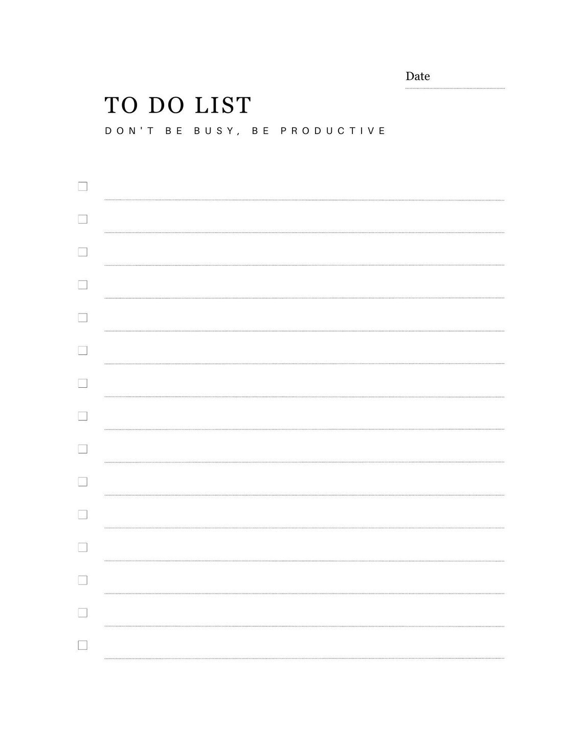 Minimalist to Do List Printable, Daily Planner (PNG & PDF) - Etsy