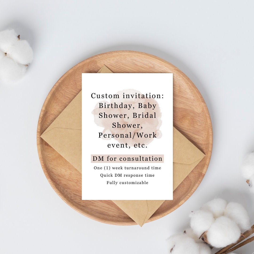 CUSTOM Editable Invitation, Birthday Invitation, Baby Shower Invite ...
