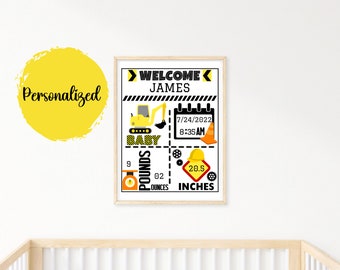 Construction Birth Sign - Etsy