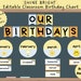 Shine Bright Class Birthday Chart, Student Birthday Display, Classroom ...