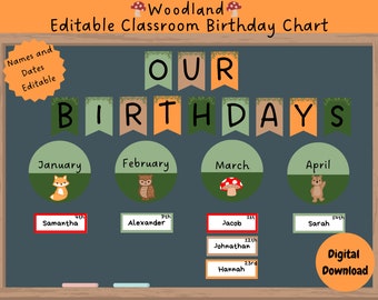 Shine Bright Class Birthday Chart, Student Birthday Display, Classroom ...