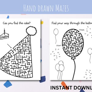 Birthday Activity Book for Kids, Happy Birthday Coloring Pages ...