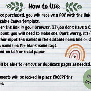 Western Classroom Name Tags & Name Plates for Students, Editable Class ...