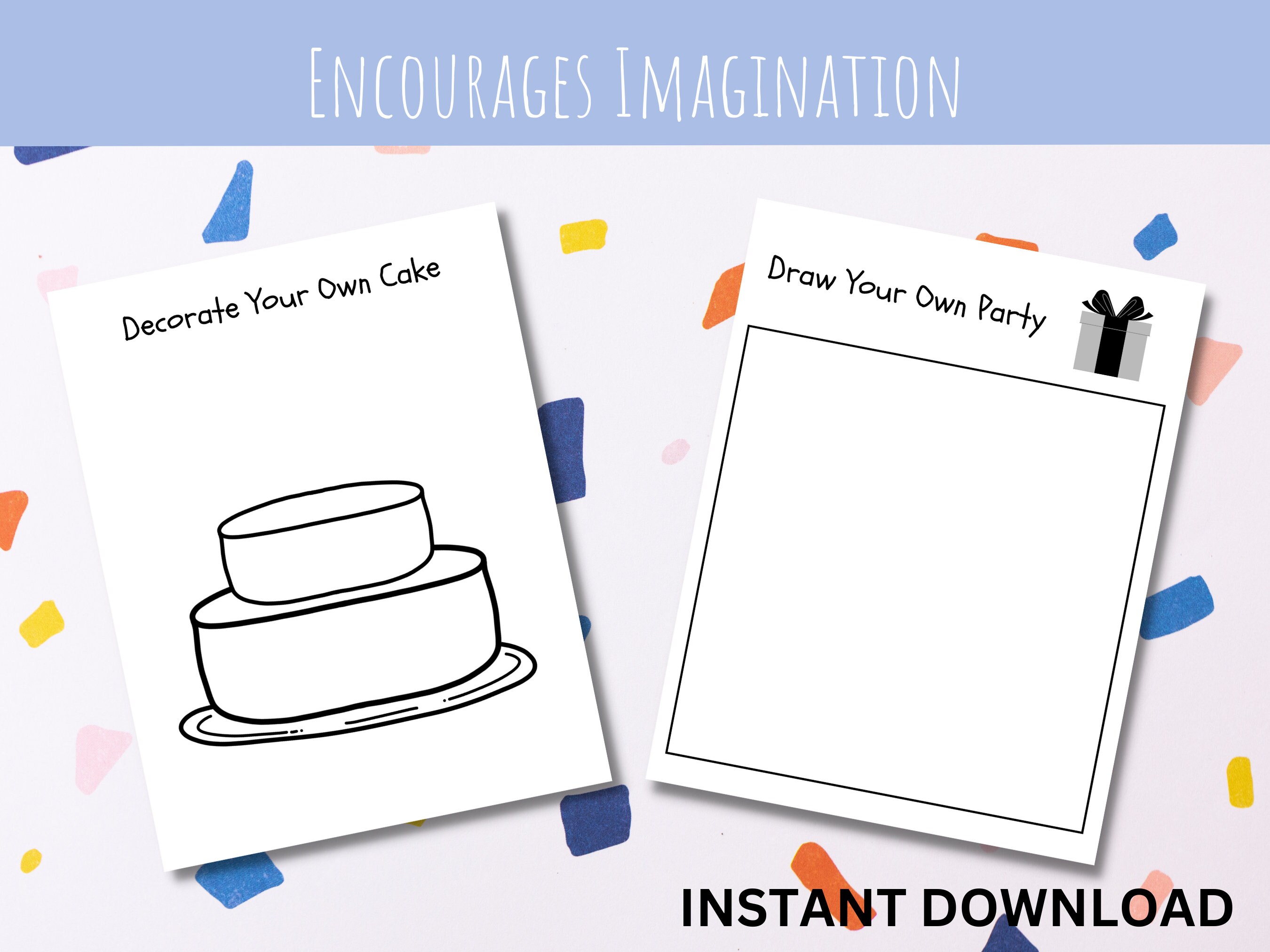 Birthday Activity Book for Kids, Happy Birthday Coloring Pages ...