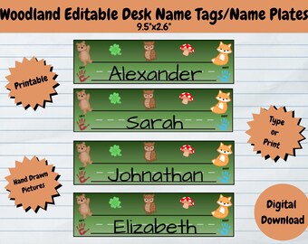Western Classroom Name Tags & Name Plates for Students, Editable Class ...