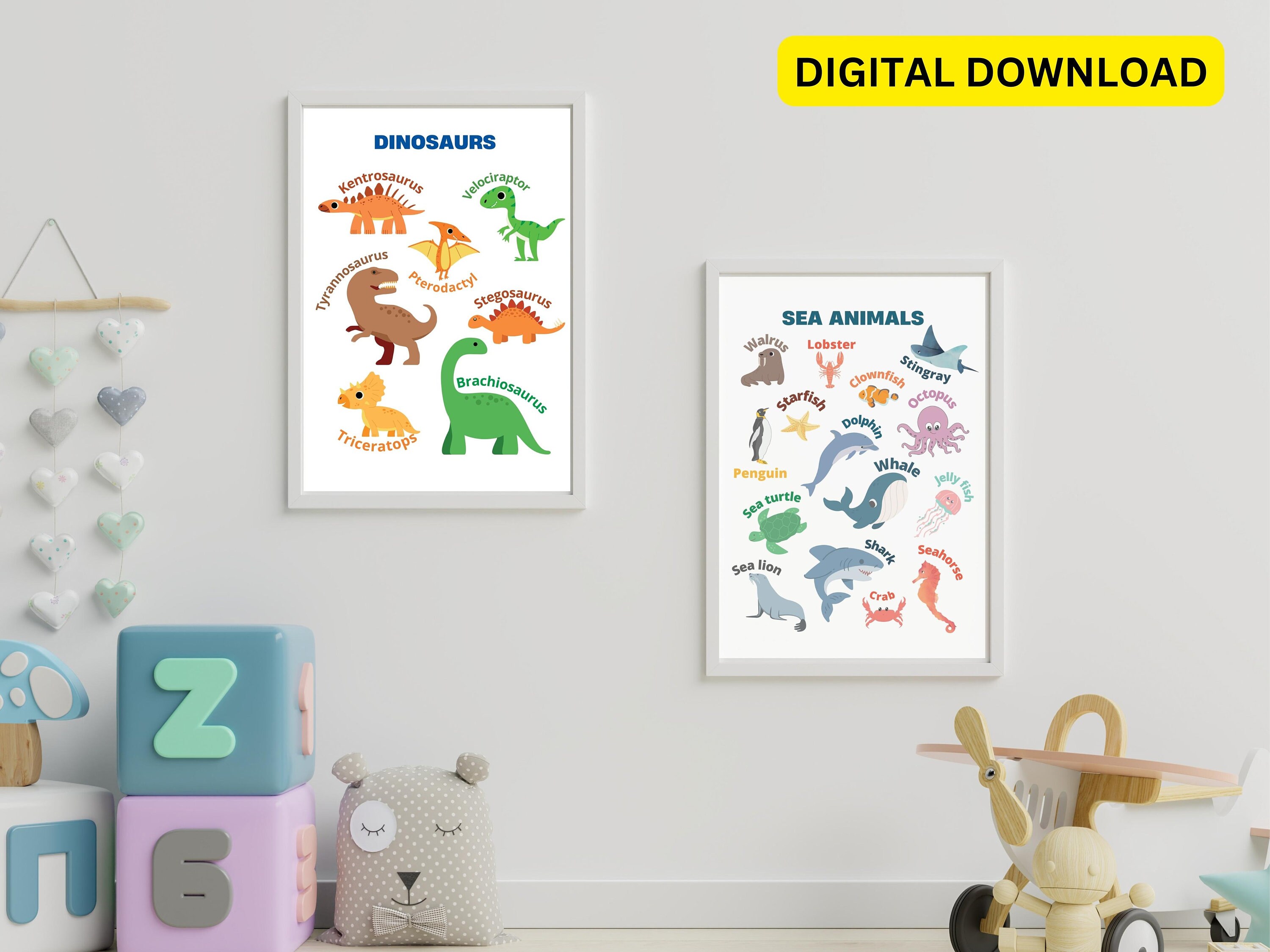 Set of 3 Printable Montessori Nursery Wall Art Classroom Decor ...