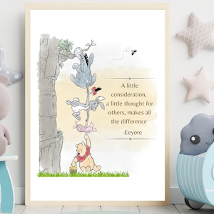 Set of 3 Classic Winnie-the-pooh Inspirational Quote Art Nursery Wall ...