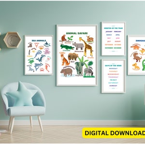 Set of 3 Printable Montessori Nursery Wall Art Classroom Decor ...