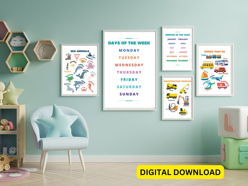 Minimalist Classroom Printable Wall Art Educational Posters for ...