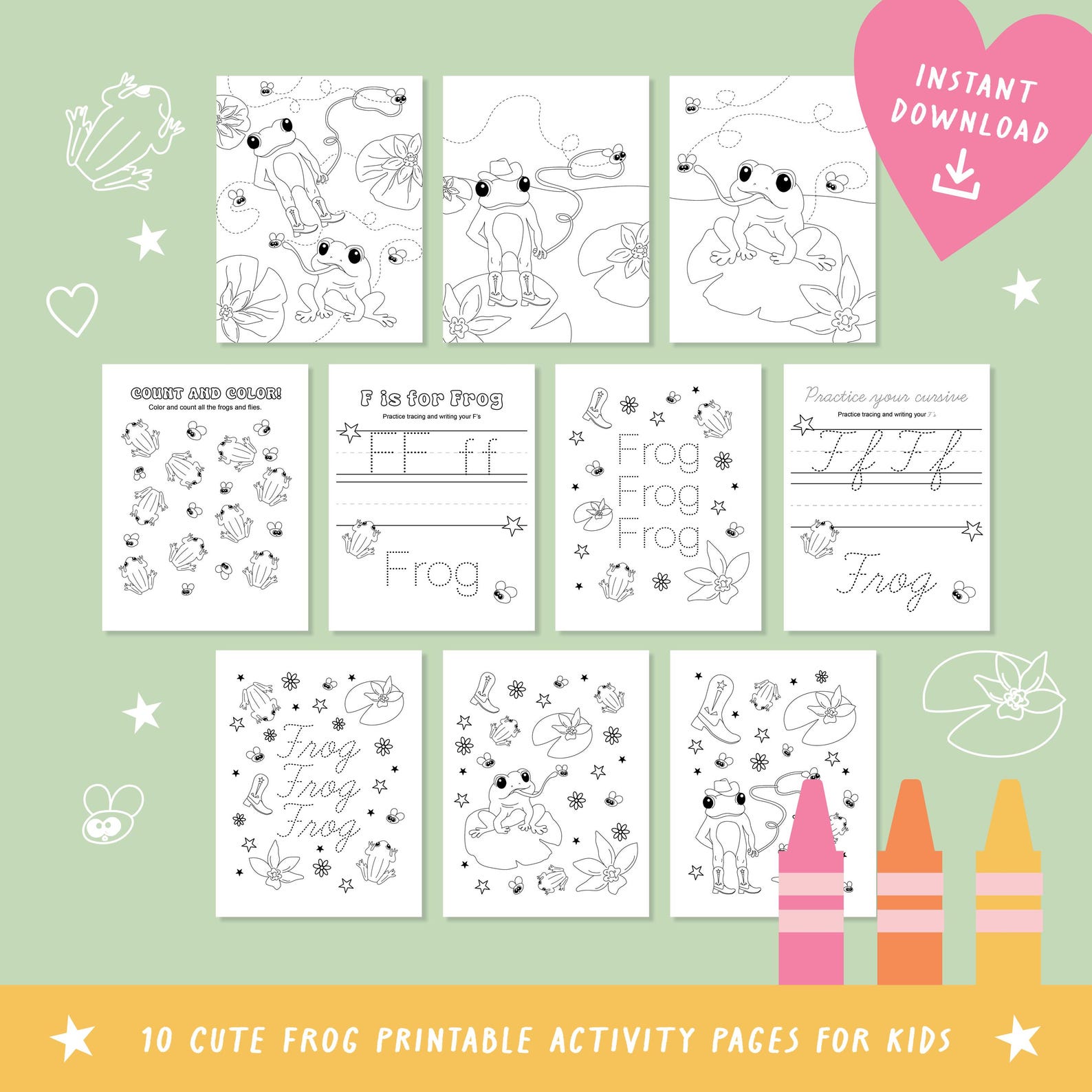 10 Adorable Frog Activity Coloring Pages, Cowboy Frog Coloring Pages ...