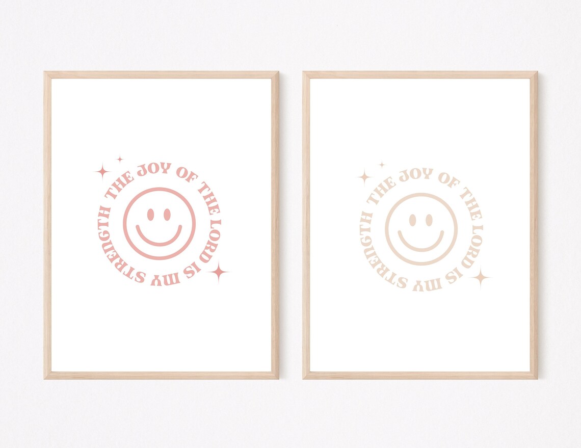 The Joy of the Lord, Christian Wall Art Printable, Simple, Minimalist ...