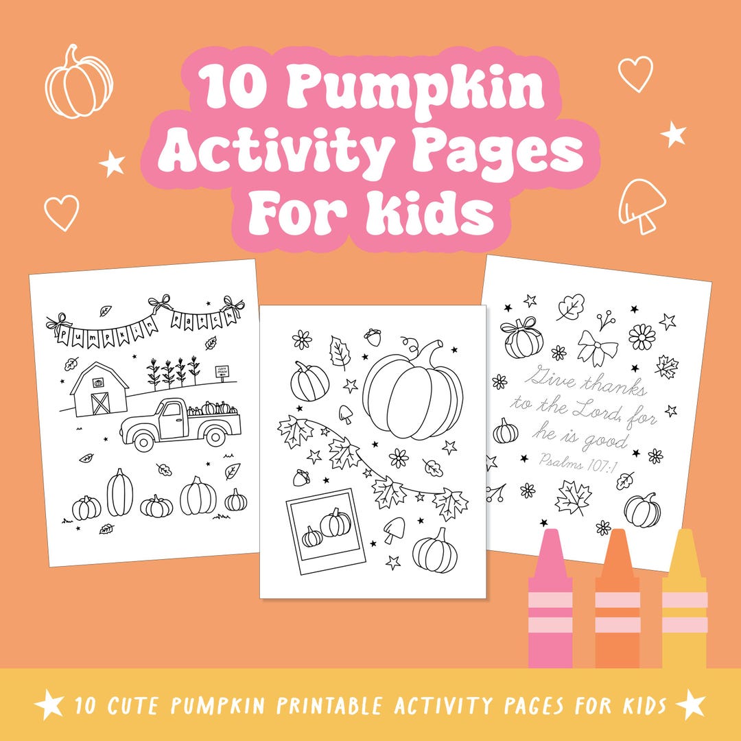Fall Pumpkin Activity Pages, Autumn Coloring, Homeschool Fall ...