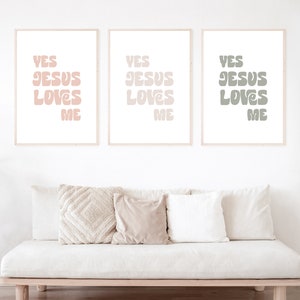 Jesus Loves Me Wall Art, Christian Wall Art, Christian Printable, Jesus ...