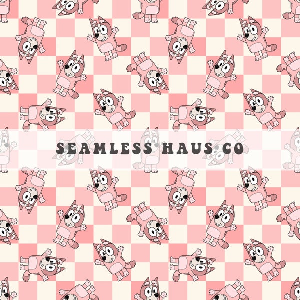 Bluey Pink Seamless - Etsy