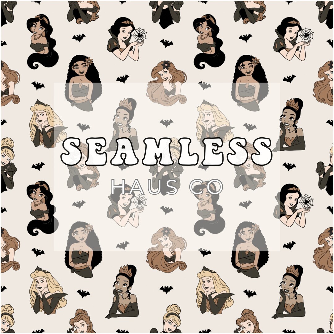 Magical Spooky Princesses Seamless Pattern | Halloween - Etsy