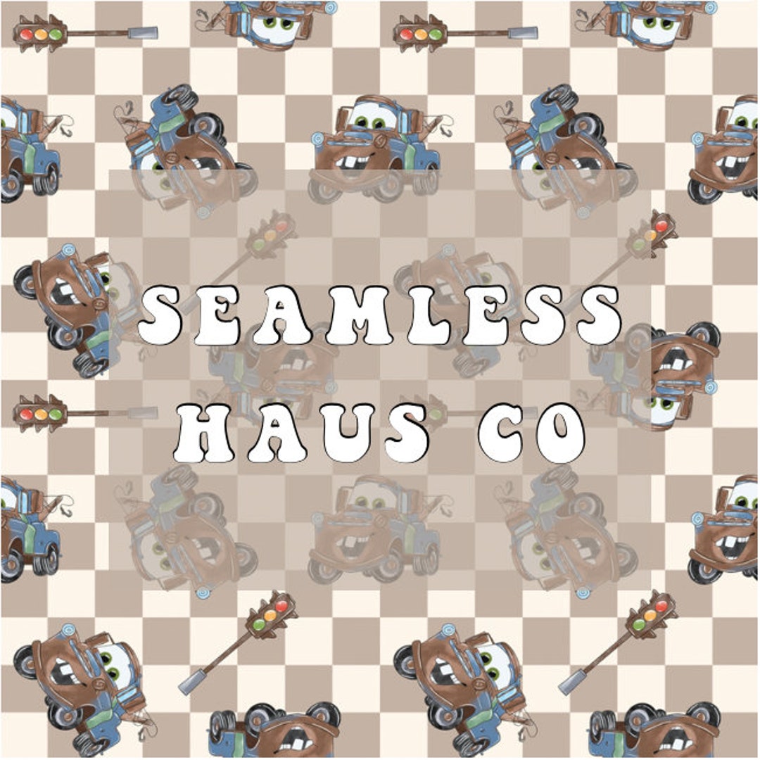 Neutral Checkered Race Car Seamless Pattern - Etsy