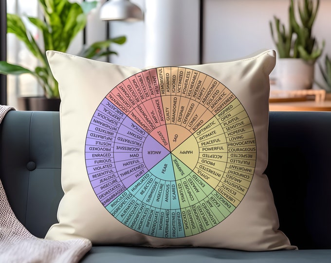 Pillowcase: Emotion Sensation Feeling Wheel Throw Pillowcase | Resource ...