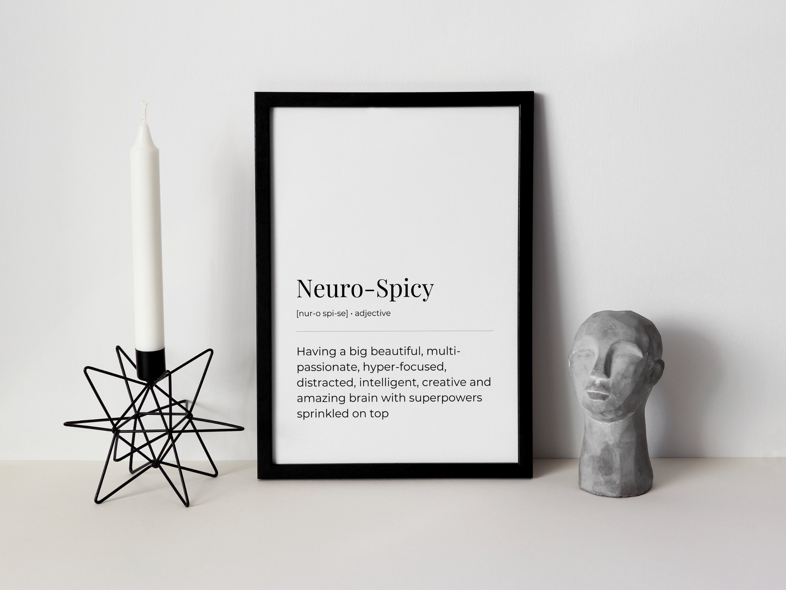 Neuro-spicy Definition Poster, Neurodivergent Print, Autism Quote ...