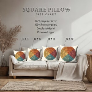 Retro Feelings Wheel Pillow, Emotion Wheel Pillow, Therapist Pillow ...