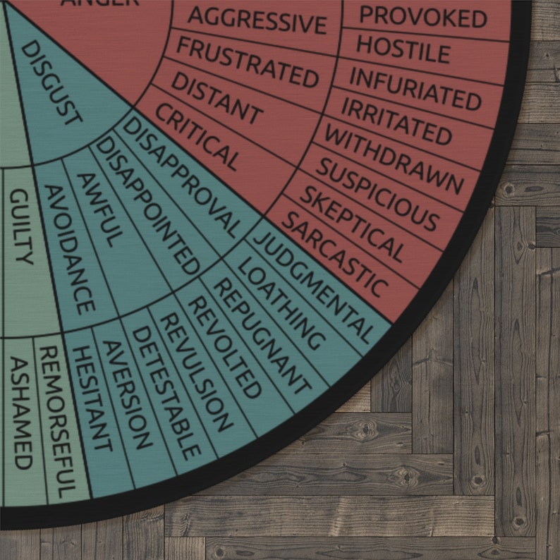 Feelings Rug, Emotion Wheel Rug, Therapist Decor, Feelings Wheel, Wheel ...