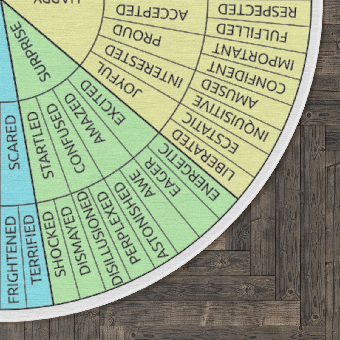 Feelings Rug, Emotion Wheel Rug, Therapist Rug, Therapist Decor ...