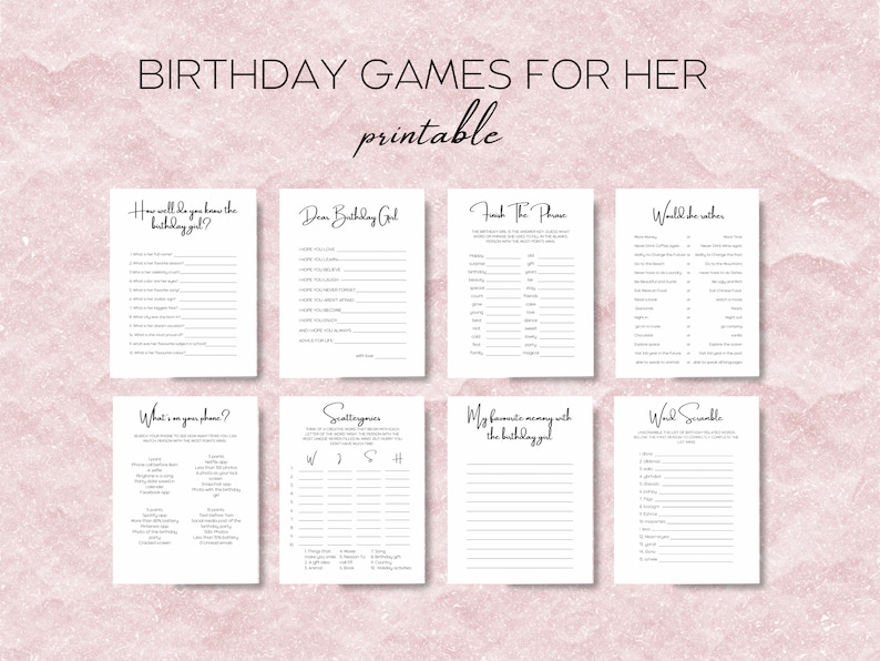 Birthday Girl Games, Birthday Party Games, Adult Birthday Games, Games ...