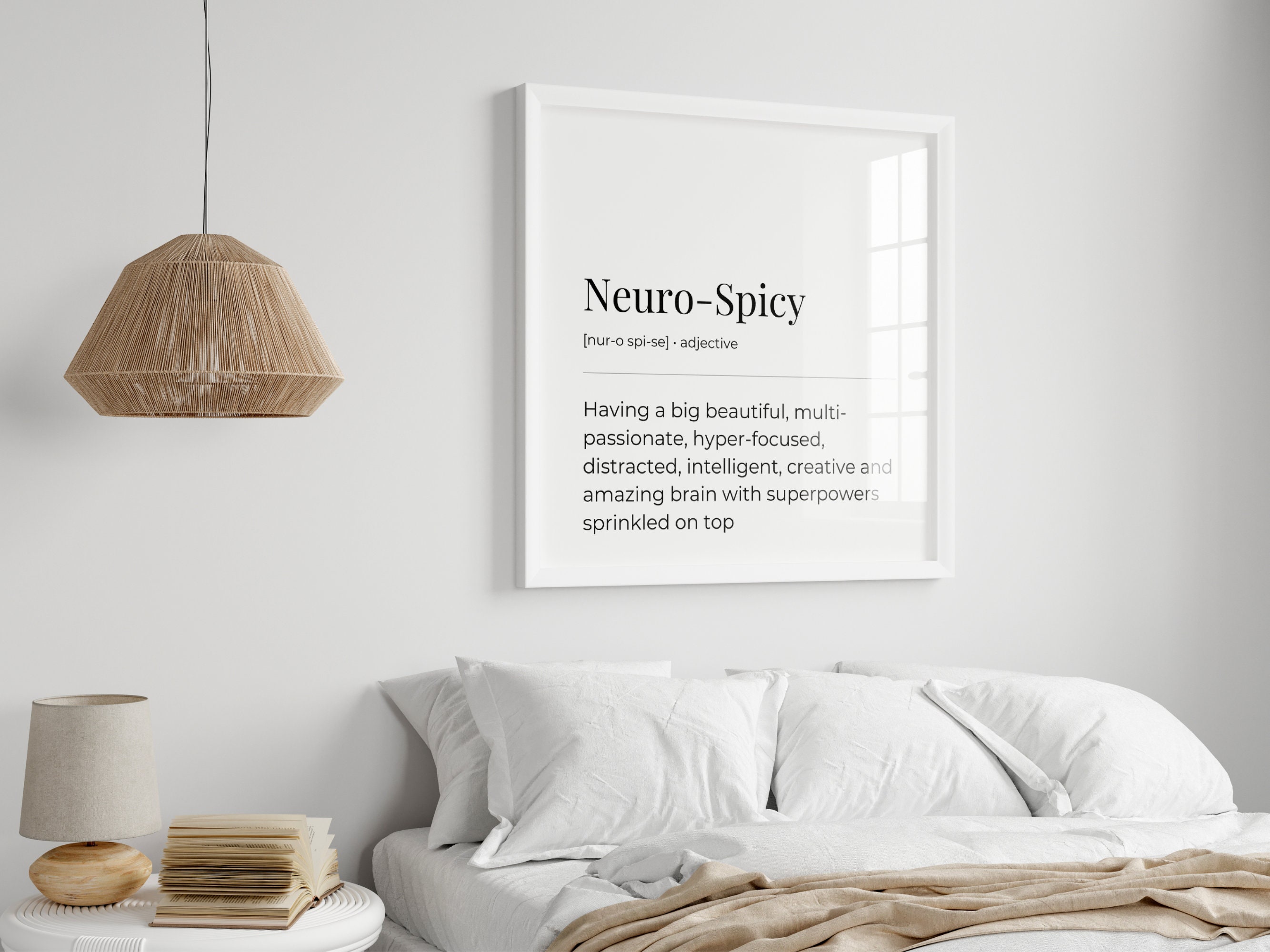 Neuro-spicy Definition Poster, Neurodivergent Print, Autism Quote ...