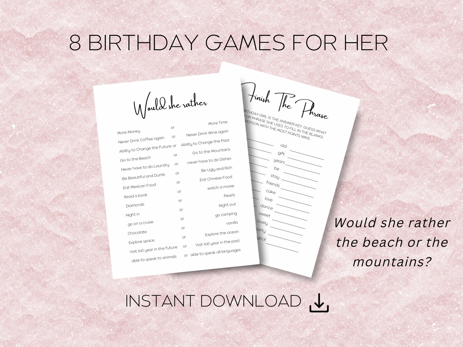 Birthday Girl Games, Birthday Party Games, Adult Birthday Games, Games ...