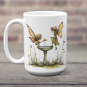 Fairy Ceramic Mug, Fairy Garden Mug, Fairies Coffee Cup, Fairy Gift Mug ...