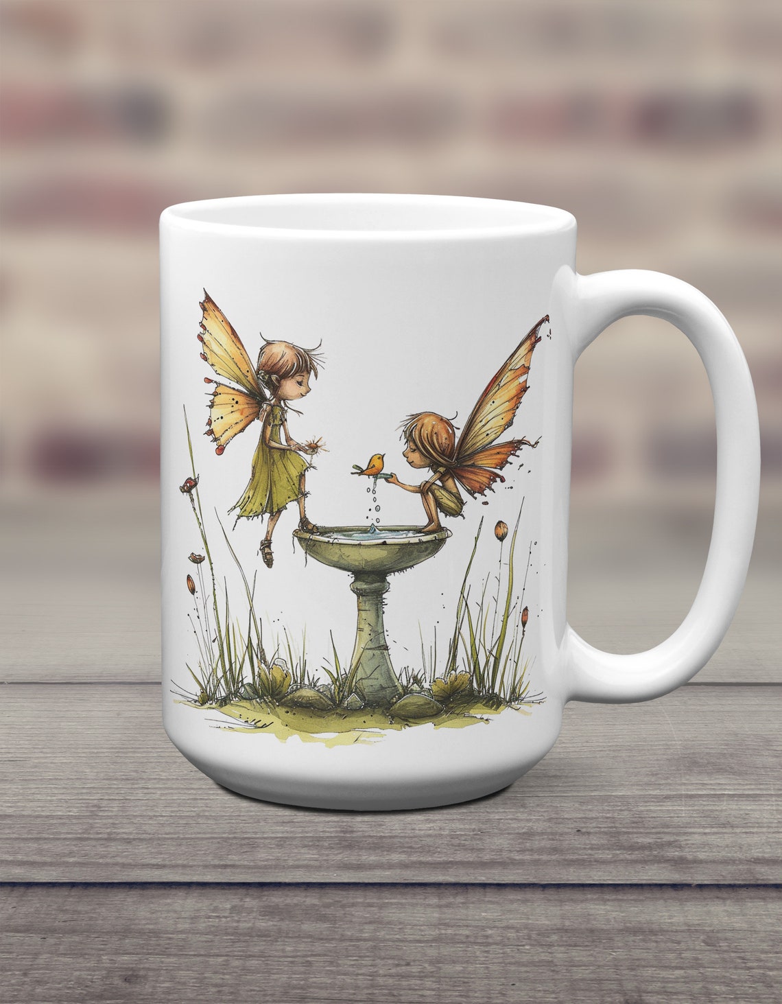 Fairy Ceramic Mug, Fairy Garden Mug, Fairies Coffee Cup, Fairy Gift Mug ...
