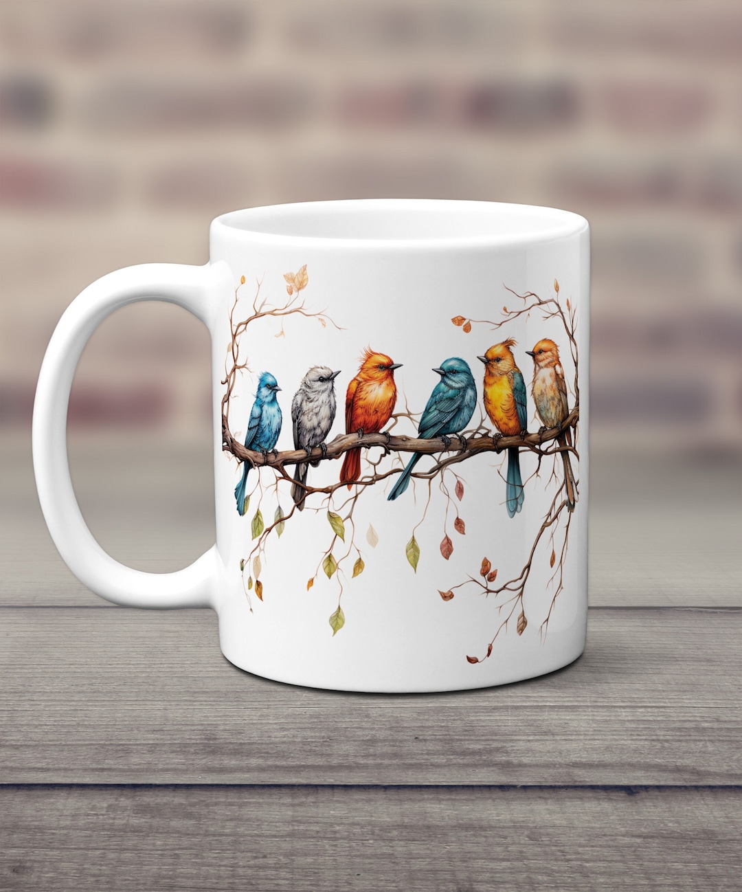 Bird Mug, Bird Watcher Gift, Bird Lover Gift, Cute Bird Ceramic Mug ...