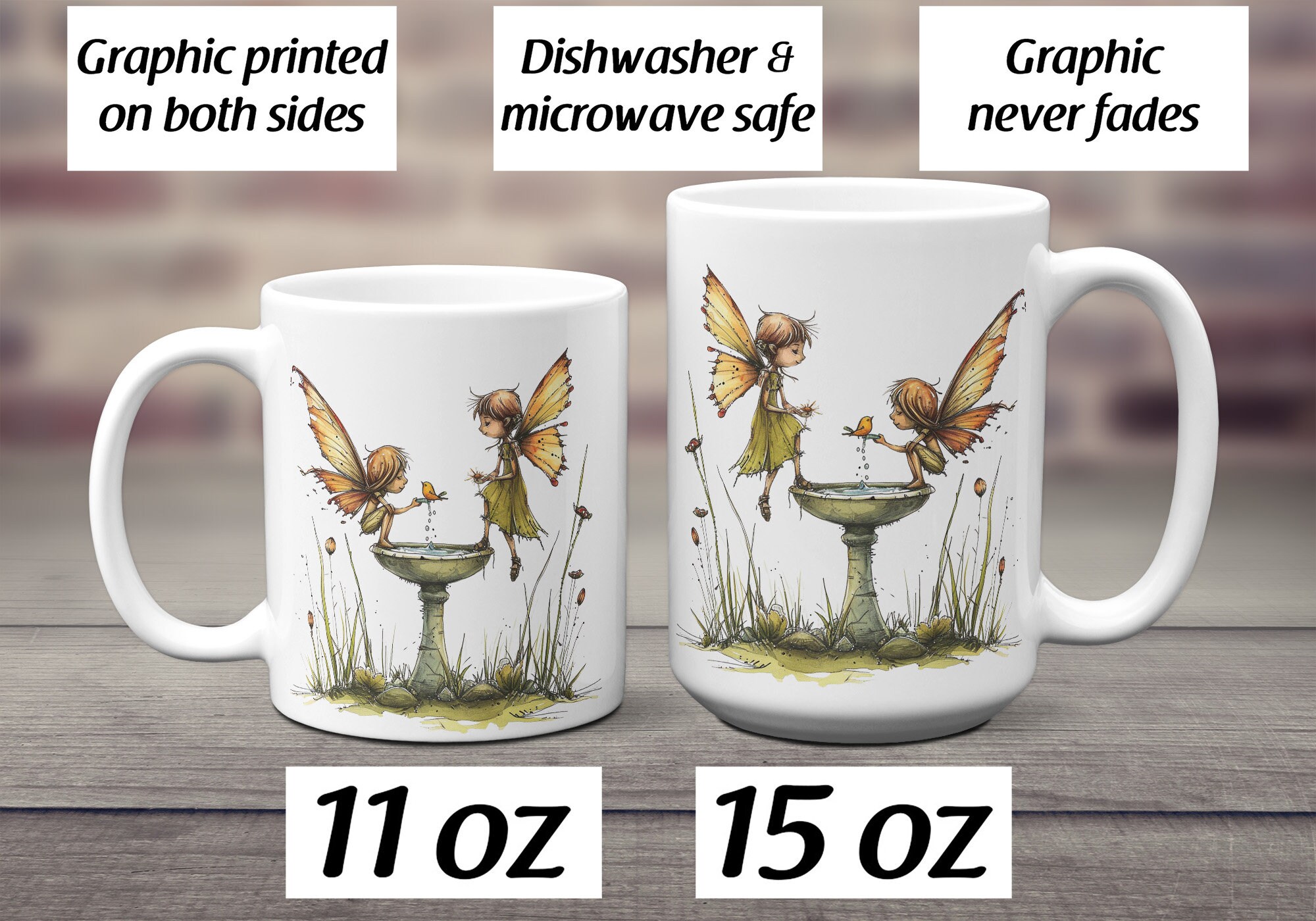 Fairy Ceramic Mug, Fairy Garden Mug, Fairies Coffee Cup, Fairy Gift Mug ...