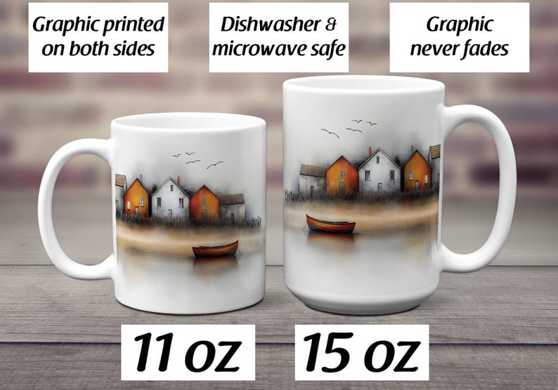 Coastal Coffee Mug, Beach House Cup, Beach Town, Ocean Lover Mug, Beach ...