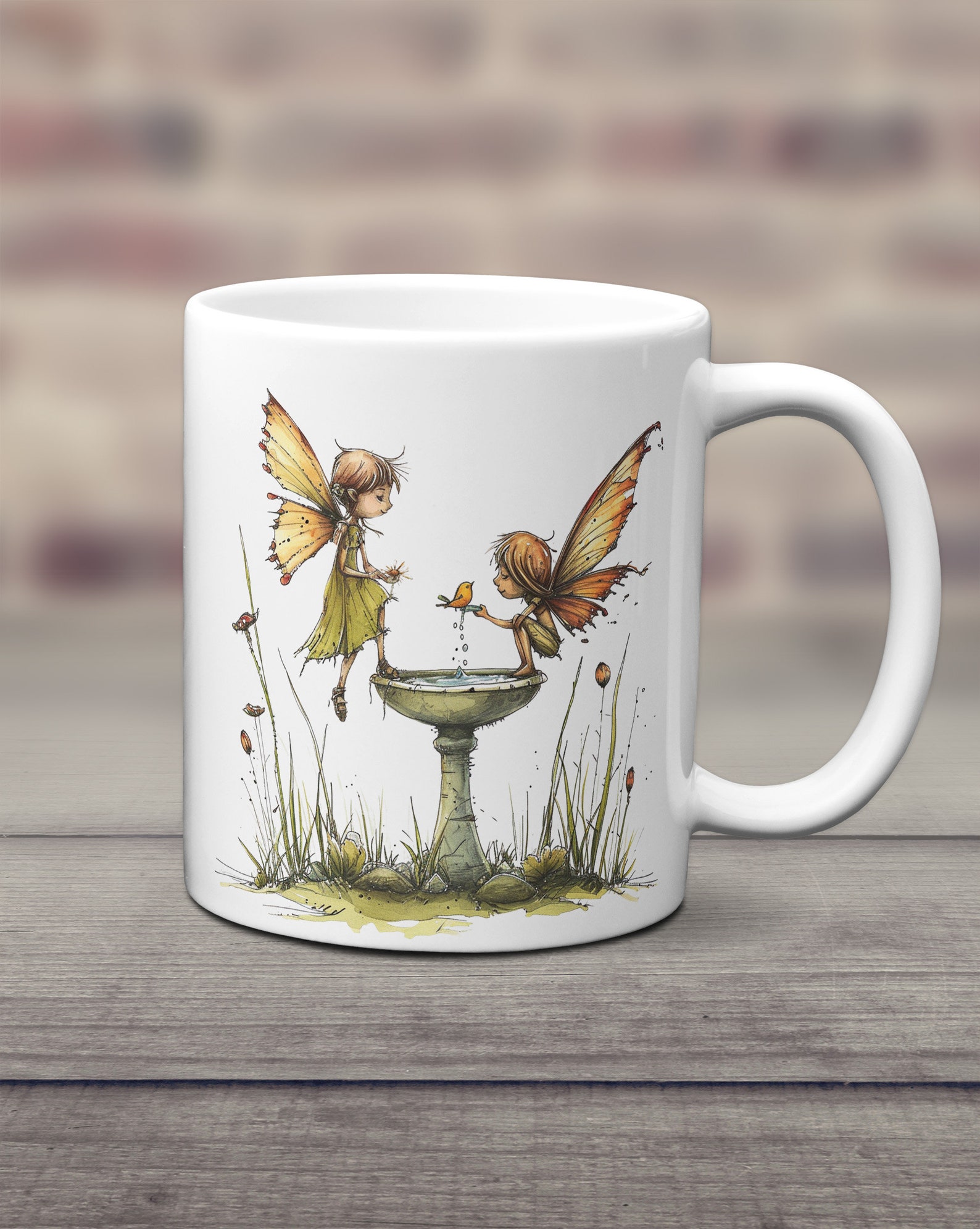 Fairy Ceramic Mug, Fairy Garden Mug, Fairies Coffee Cup, Fairy Gift Mug ...