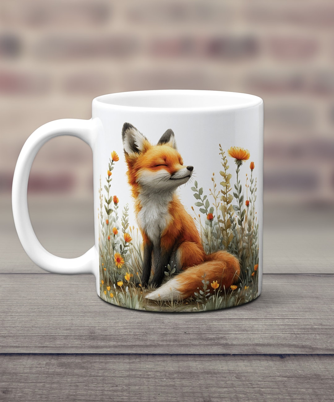 Cute Fox Mug, Fox Coffee Cup, Whimsical Fox Mug, Fox Ceramic Mug, Fox ...